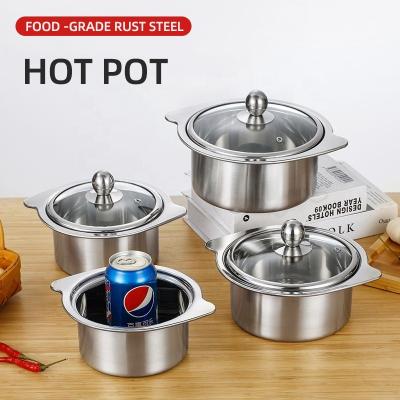 Cina Vaso di cottura di acciaio inossidabile del vaso della minestra delle pentole di vendita diretta della fabbrica con la maniglia di acciaio inossidabile in vendita