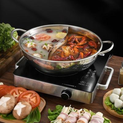 Cina Pentole d'argento di vendita calde all'ingrosso del vaso di acciaio inossidabile della cucina del fondo piatto che cucinano stufato di castrato in vendita