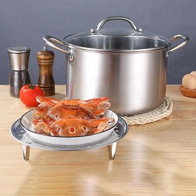 Cina Pentole d'argento multifunzionali della cucina che cucinano il vaso della minestra di acciaio inossidabile del vaso delle azione di induzione del vaso con la maniglia degli ss in vendita