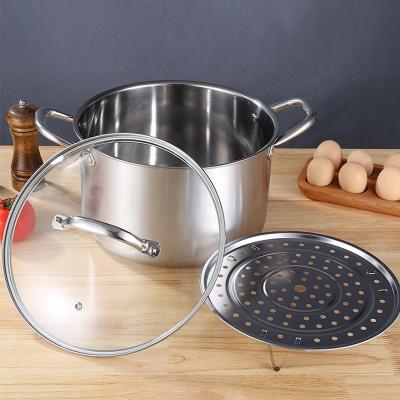 Cina Vaso di cottura a vapore profondo del venditore PIÙ IMPORTANTE della cucina dell'argento 3 di PCS della minestra dei vasi del grande vaso all'ingrosso del vapore per cucinare in vendita