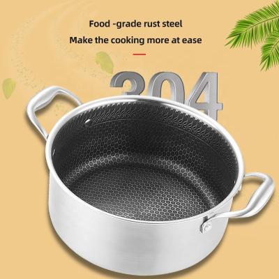 Cina Bastone di cottura su ordinazione del favo del vaso di acciaio inossidabile di induzione 18/8 non che cucina il vaso della minestra con il coperchio di vetro in vendita