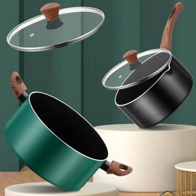 Cina Bastone coreano 24cm di vendita caldo della cucina delle pentole di 20cm non che cucina il vaso di alluminio delle azione di minestra del vaso con il coperchio di vetro in vendita