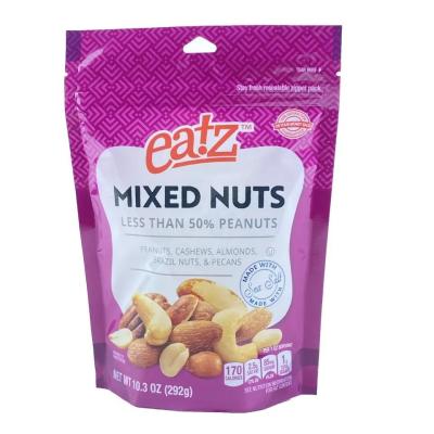 China Wholesale Price Top Zipper HDPE Bag Clear Plastic Bag Biodegradable Stand up Pouch for Nuts for sale