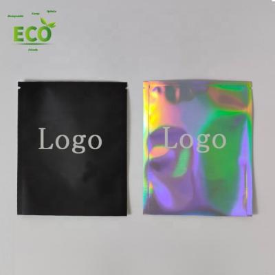 China Custom Printed Holographic Packaging Pouch Bag with Clear Window Effective for Disposable Cosmetics like Lotion for sale