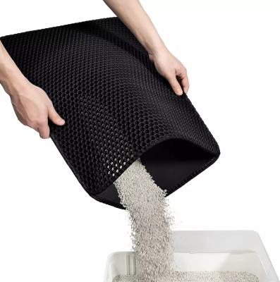 Multi Colors Cat Litter Mat Washable EVA Double Pet Litter Catcher Rug