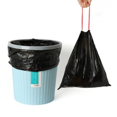 China 5-50 mic Espesor de carga pesada de cuerda de tracción Bolsa de basura biodegradable con superficie en relieve en venta