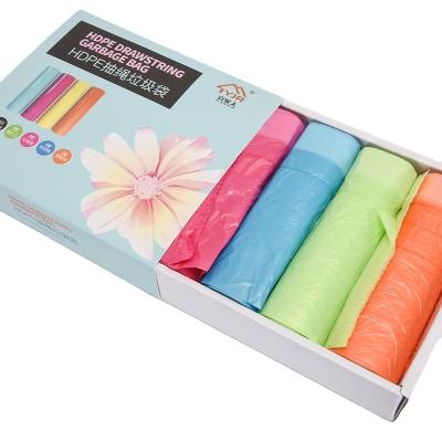 China Saco de basura de cuerda de tira ecológico para residuos de cocina Material HDPE en venta