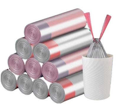 China Saco de basura de cuerda de tira ecológico para residuos de cocina Material HDPE en venta