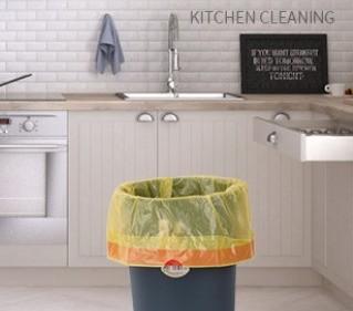 Cina Sacchetti per la spazzatura a corda da tiro per uso domestico da produttori cinesi in vendita