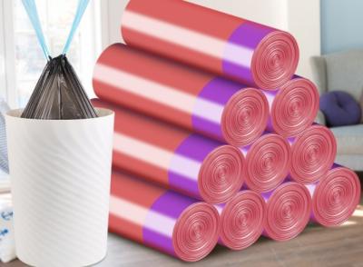 중국 HDPE 사용자 지정 로고 인쇄 매듭을 위한 드래곤 스트링으로 된 쓰레기 봉지 판매용