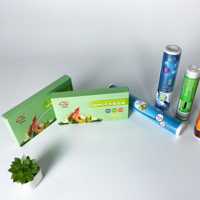 China Embossing Surface PE Plastic Food Bags On A Roll For Food Storage And Packaging for sale