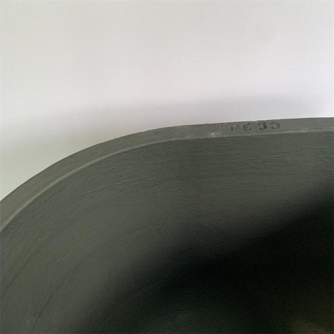 Close-up of Oval Type Crucible material texture