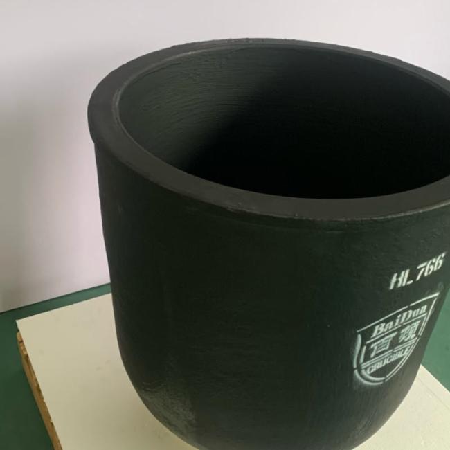 Round conventional type crucible showing side profile