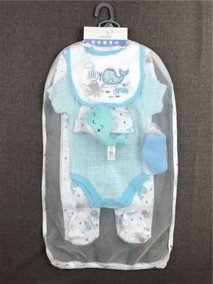 中国 冬の女の赤ちゃんまたは男の子のロンパースの100%の綿の赤ん坊のギフト一定の青い色180gsmの連結 販売のため