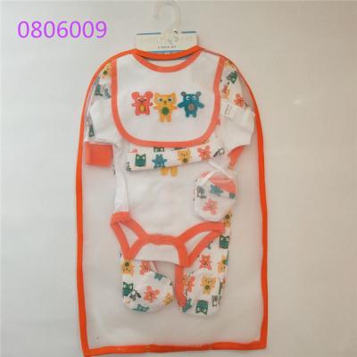 中国 180gsm連結の男女兼用の赤ん坊はロンパース、5pcs新生の赤ん坊の衣服に着せます 販売のため