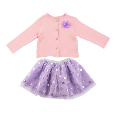 Cina L'abbigliamento della neonata della ragazza del bambino mette With Coat del pizzo del pagliaccetto della lettera di principessa Dress Set in vendita