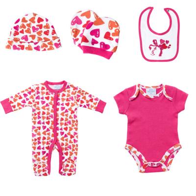 Cina La primavera tricottata ha stampato i vestiti sopportati bambino di 5 pezzi messi per il regalo, su ordine in vendita