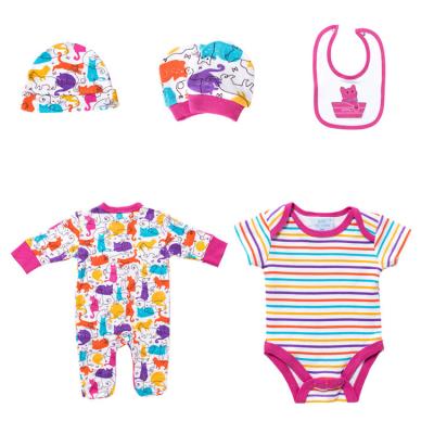 Cina Insieme in pieno stampato infantile dell'abbigliamento del bambino dei vestiti della tuta delle busbane francesi dei pagliaccetti del cotone neonato delle ragazze in vendita