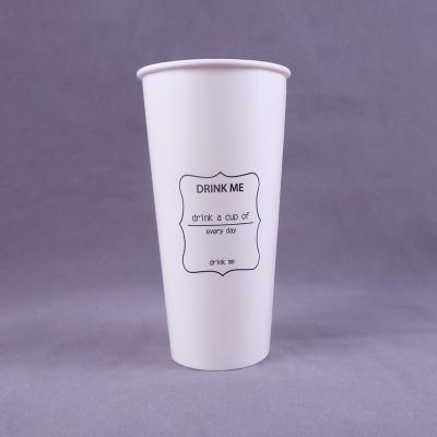 China Single Wall Disposable Paper Coffee Cup 22OZ 320 Gram Double PE for sale