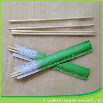 中国 印刷されたロゴと使い捨て可能なタケ箸5.0*200 Mmのあたりのレストラン 販売のため