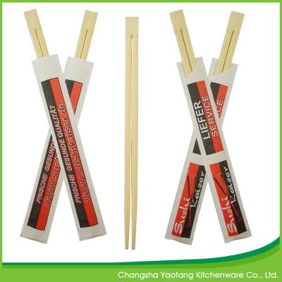 China la naturaleza disponible 24 cm hermana los palillos de bambú; 24 palillos del sushi del cm; Embalaje de papel abierto en venta