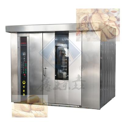 68 plateaux bon gaz diesel électrique avec fonction de vapeur biscuit gâteau pain four rotatif automatique