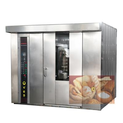 Chine 68 plateaux bon gaz diesel électrique avec fonction de vapeur biscuit gâteau pain four rotatif automatique à vendre