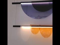 높은 밝기 LED 크리에이티브 보라색 아크릴 램프 쉐이드로 레스토랑 촛불