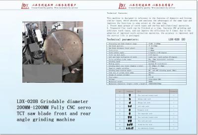 Китай Машина с ЧПУ для шлифования TCT Saw Blade TCT Saw Blade Шлифовальная машина LDX-020B продается
