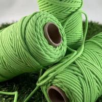 Quality Customizable Diameter and Length Cotton Binding Woven Cotton Rope for Spot Green Color for sale