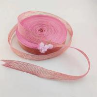 Quality Jute and Polyester Fish Fillet Glitter Decorative Ribbon for Direct Pink Ribbon Gift Wrap for sale