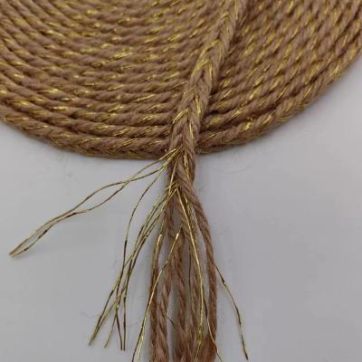 Eco-friendly Layout Materials Width CUSTOM Twisted Colored Gold Jute Braid and