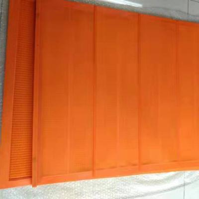 China Anti-Blinding Orange PU Screen Panel 1.0mm for Iron Ore for sale
