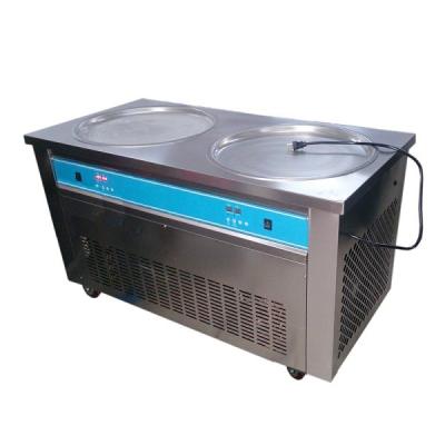 Cina Macchina rotolata tailandese del gelato delle doppie pentole, macchina del gelato piana 2000W in vendita