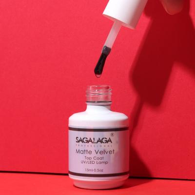China No Wipe Matte Nail Top Coat and Long Lasting Base Coat Nails Uv Lamp in 15ML for sale