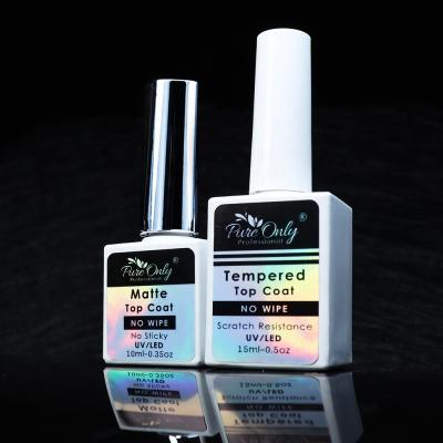 China Wholesale Private Label Nail Polish Top Cot Gel Soak Off Uv Gel Nail Polish Matte Gel Top Coat Nail Supplies Polish for sale