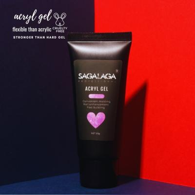 China SAGALAGA 30ml Acrylic Nail Extension Gel Nail Polish With Nail Tips Set Acrylic Gel Uv Lamp Wholesale for sale