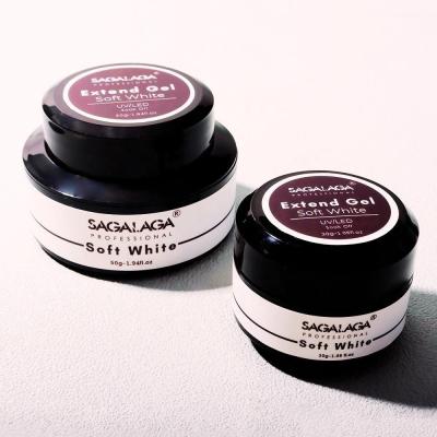 China Cream Milky White Hard No Burn Uv Gel Polish Builder Nail Extensions Cover Gel Builder Hard in Jar for sale