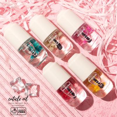 China Moisturizing Nail Cuticle Oil Bottle With Flower Private Label Vitamin E Treatment Repair Care Revitalization Oil Products for sale
