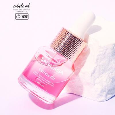 China SAGALAGA New Double Layer Cuticle Oil 15ml for Nails Care Natural Essential Oil Extract Jojoba Oil Vitamin E Moisturizing Nails for sale