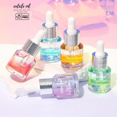 China Professional Nail Care Growth Repair Oil Serum for Dry Cracked Cuticles 15ml Double Layer Nail Cuticle Oil Bottle Custom Logo for sale