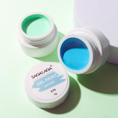 China Pot Silver One Stroke Wholesale Making a Metallic Holo Glitter Chrome Nail Painting Paint Gel Soild for sale
