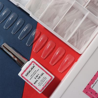 China Create Stunning Nail Designs with 500pcs/set Acrylic French Style Natural False Nail Tips U-shape Artificial Nail Art Tips for sale