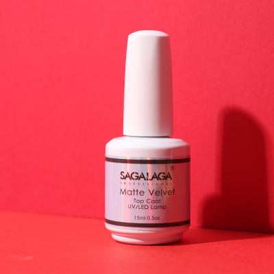 China SAGALAGA Gel Top Coat Soak Off Uv Gel Nail Polish Matte Top Coat Environmental Protection Material Certification MSDS for sale