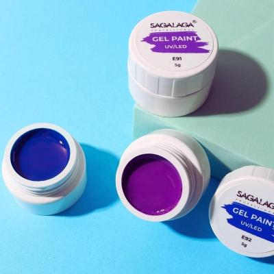China 24PCS RTS MOQ 102 Colors Soak Off Nail Painting Gel Swirl French Tip Winter Gel Painting DIY Nail Design for sale