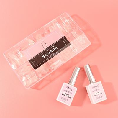 China False Nails Decoration Glue Long Lasting Uv Led Gel X Full Cover Nail Tips Gel Professional 3 in 1 Nail Glue Gel for Acrylic Nails for sale