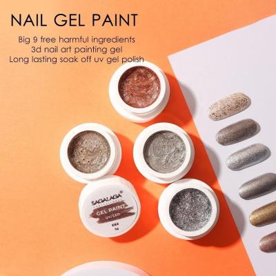 China Vegan Soild Private Label Platinum Pot Nails High Pigment Chrome Paint Gel Set for Luxury Style Nail Art Style Luxury for sale