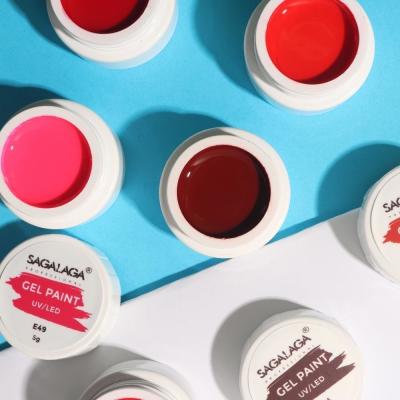 China Eco-friendly Non-Toxic SAGALAGA Drawing UV Gel Polish Set System 5 Grams Soak Off Nail Polish Gel Paint Material Type Free for sale
