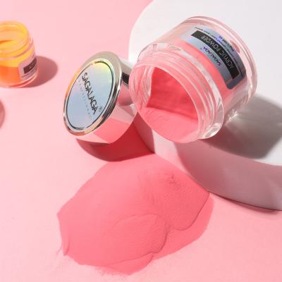 China Rich Pigment Colored Acrylic Dipping Powder for Nail Extension Excellent Nail Art Effect DIY Clear Powder Mix Glitter for sale