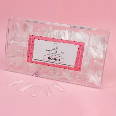 China Nail Art Salon Flexible Clear Tips Press on Nails Empty Nail Tip Storage Box Packaging for Xl Soft Gel Nail Tips Custom Logo for sale